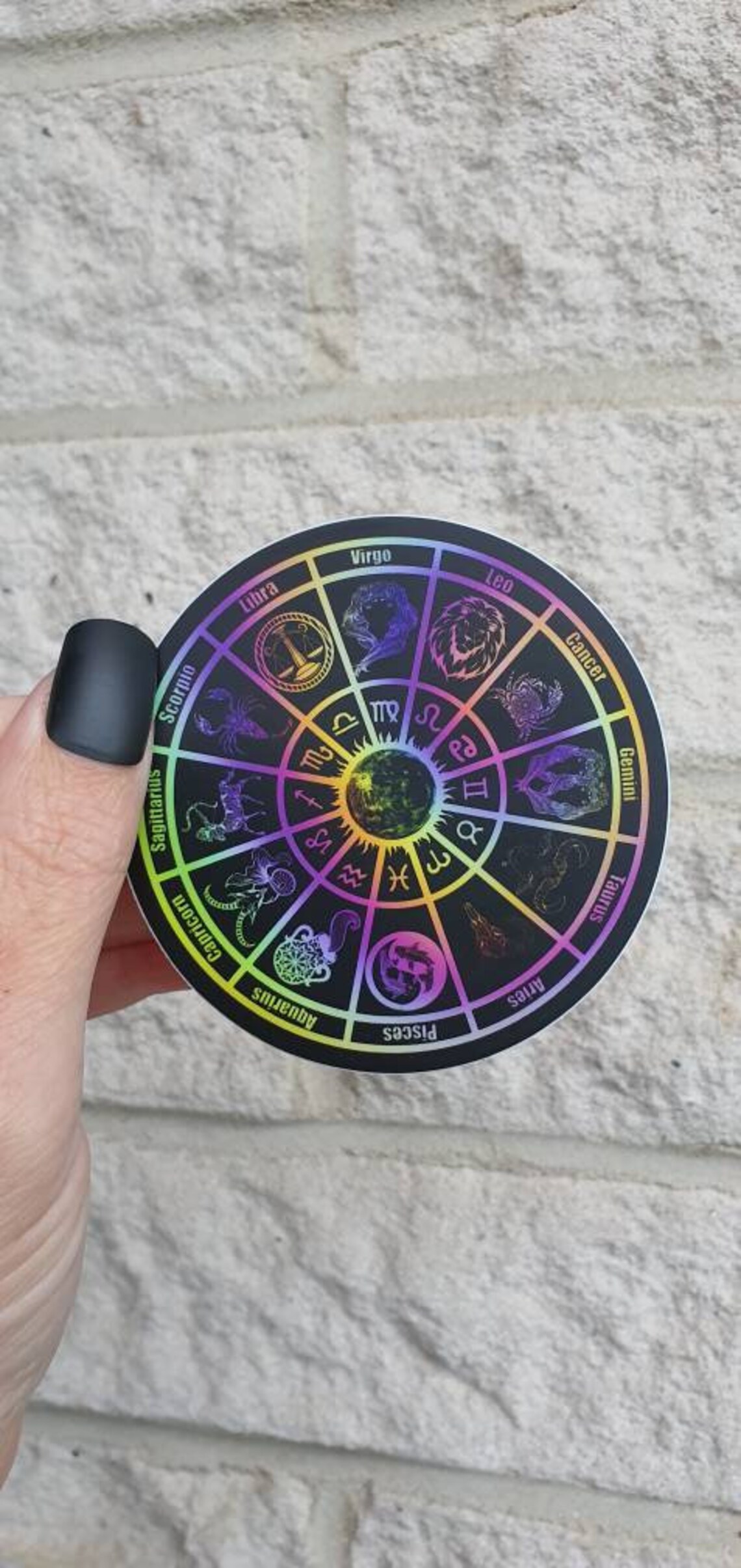 Circle Zodiac Signs Sticker. Star Sign Stickers. Waterproof - Etsy
