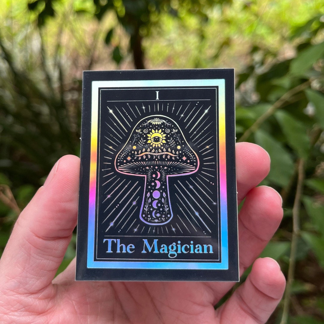The Magician Tarot Card Holographic Sticker. Waterproof Stickers. High ...