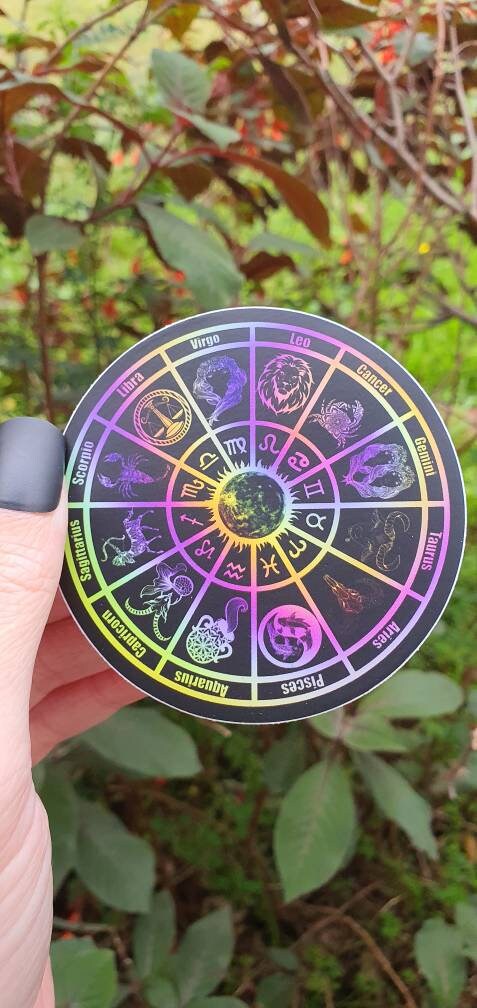 Circle Zodiac Signs Sticker. Star Sign Stickers. Waterproof - Etsy