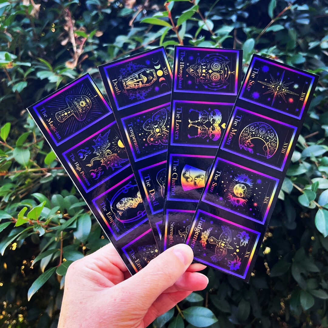 Tarot Card Bookmarks. X2 Bookmarks. Sun Moon and Stars - Etsy
