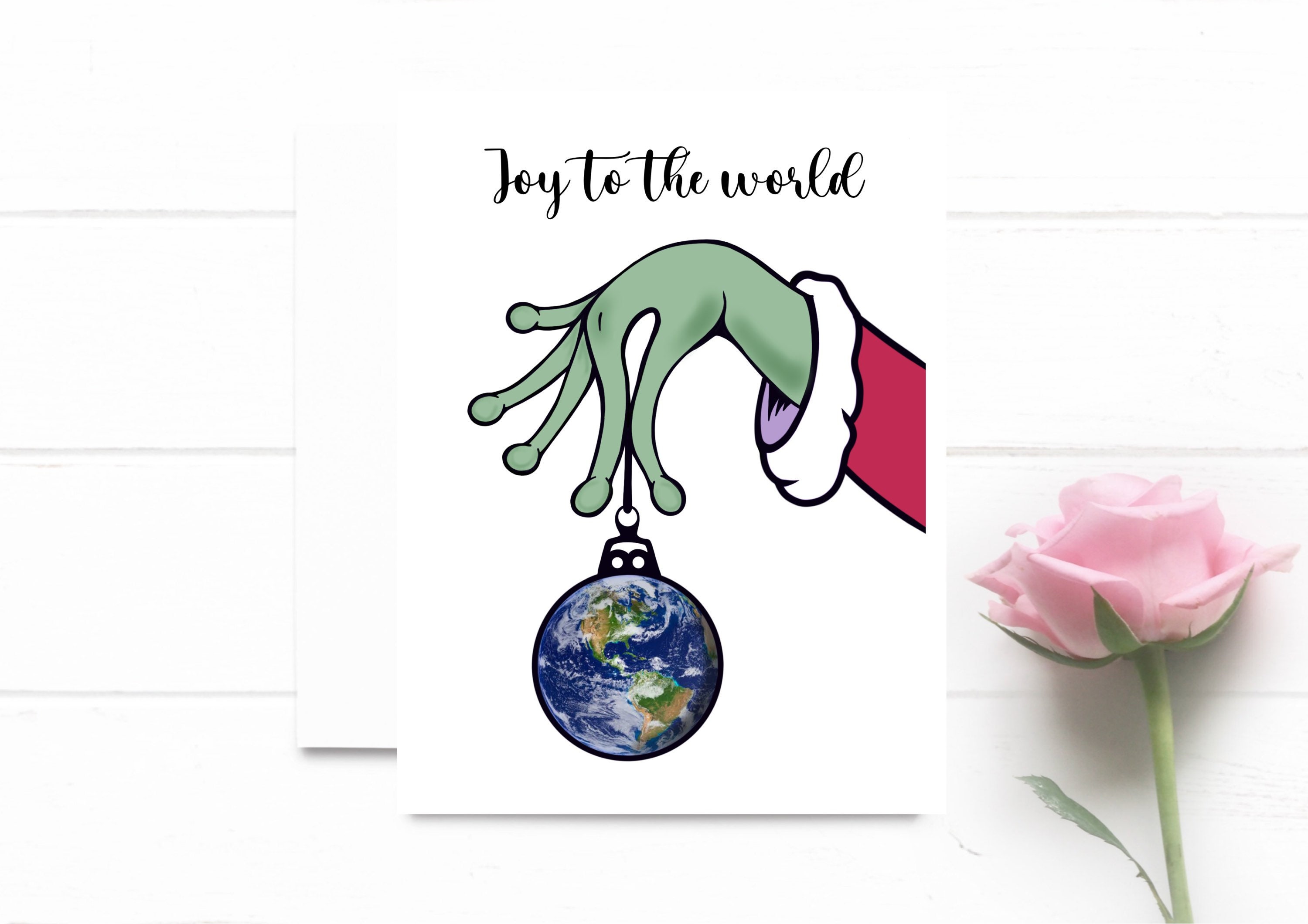 Joy to the World. Alien Hand Holding Earth Christmas Ornament. | Etsy