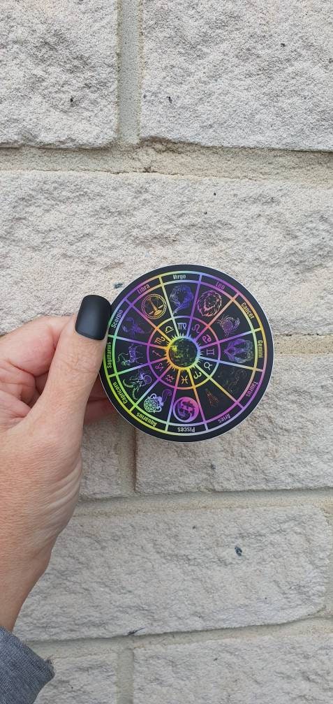 Circle Zodiac Signs Sticker. Star Sign Stickers. Waterproof - Etsy