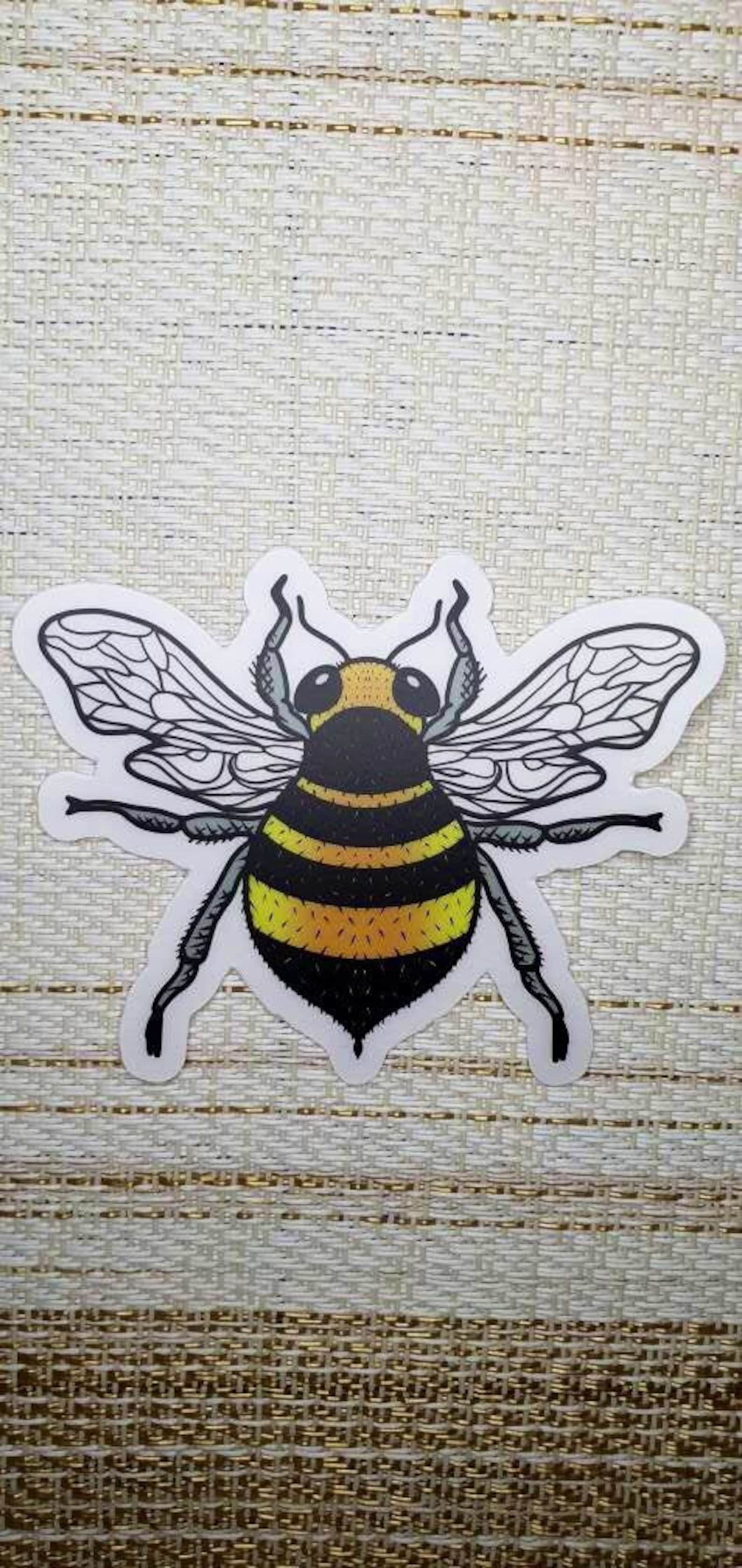 Clear Bee Sticker. Waterproof Bee Sticker. Laptop Sticker. Bee - Etsy ...