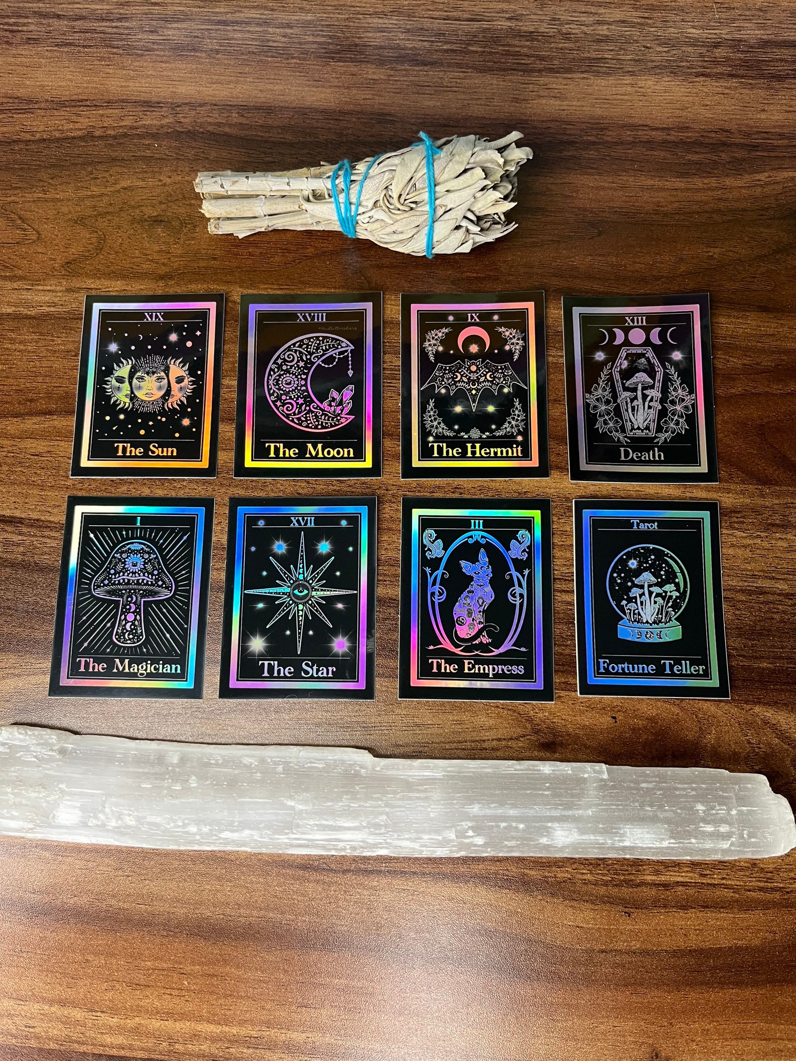 Tarot Cards Sticker Set. 8 Sticker Pack. - Etsy