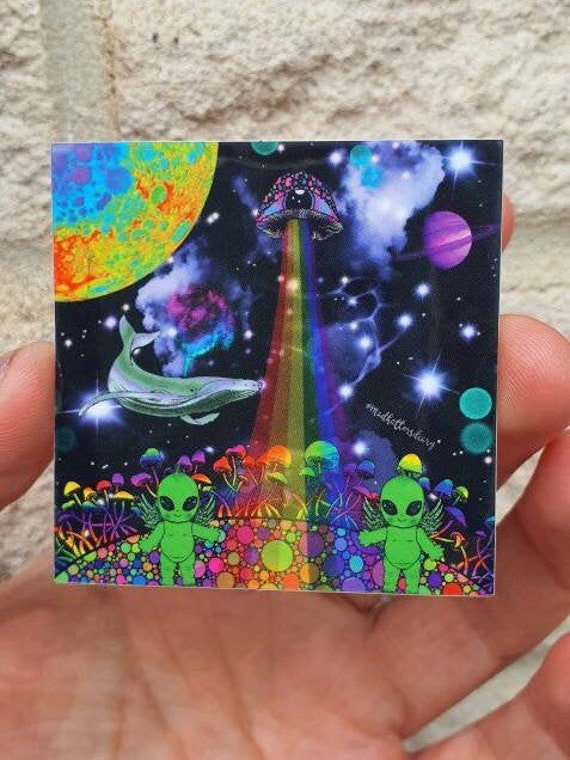 Alien Babies On Planet Trippy Sticker. UV indoor / outdoor | Etsy