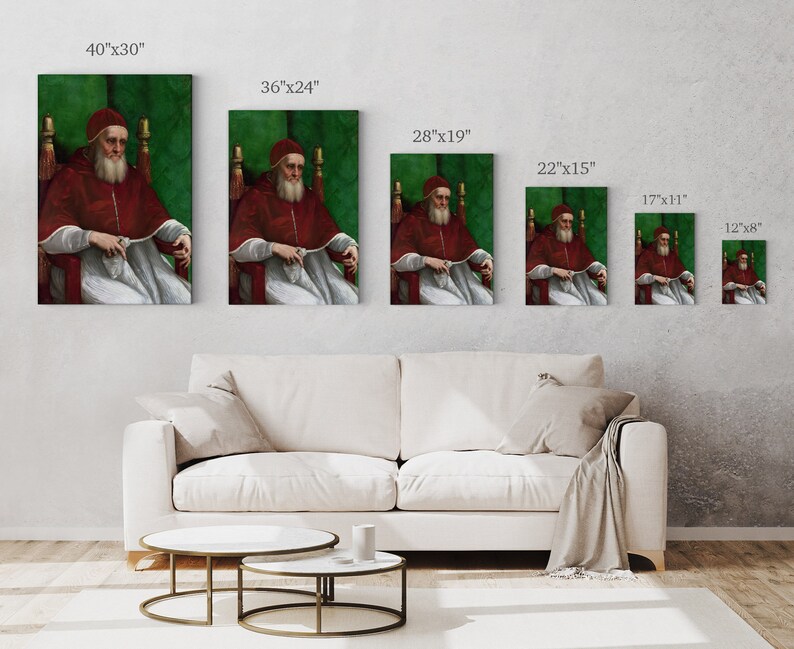 Pope Julius II Portrait by Raphael Art Famous Reproduction - Etsy