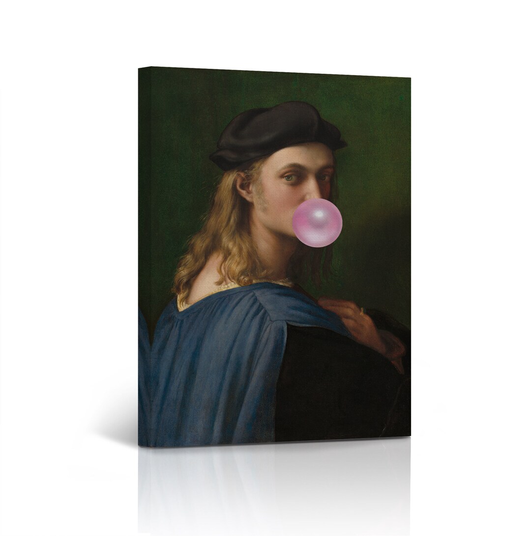 Raphael's Masterpiece Portrait of Bindo Altoviti Pink Bubble Gum Famous ...