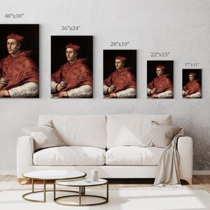 Portrait of Cardinal Bibbiena by Raphael Art Famous Reproduction Canvas ...