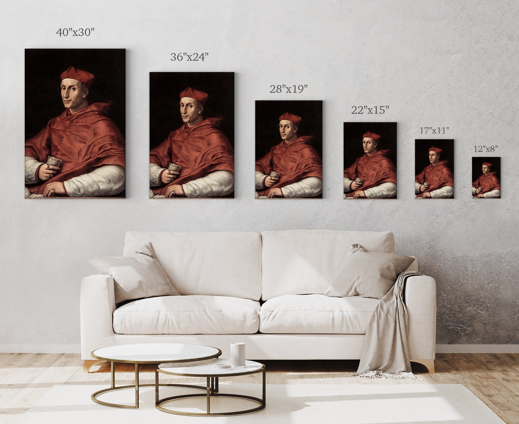 Portrait of Cardinal Bibbiena by Raphael Art Famous Reproduction Canvas ...