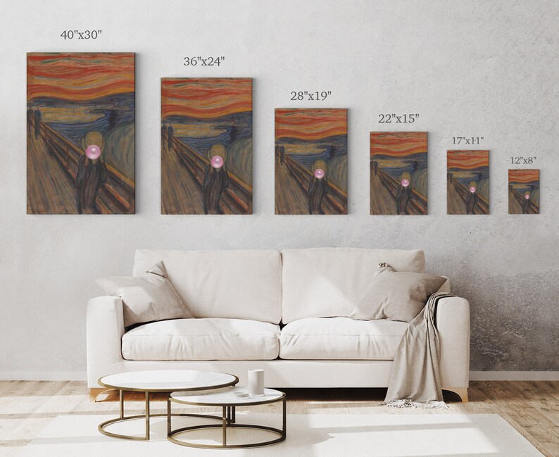 Edvard Munch's Masterpiece the Scream Pink Bubble Gum Famous Paintings ...