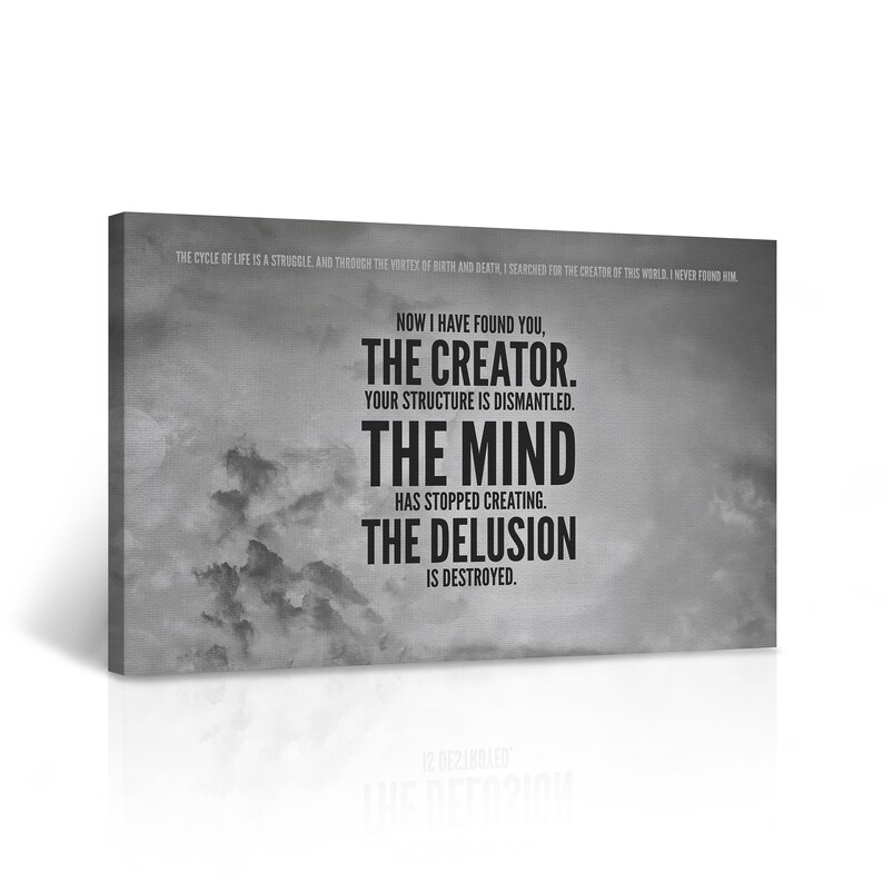 The Mind Has Stop Creating the Delusion is Destroyed Quote - Etsy