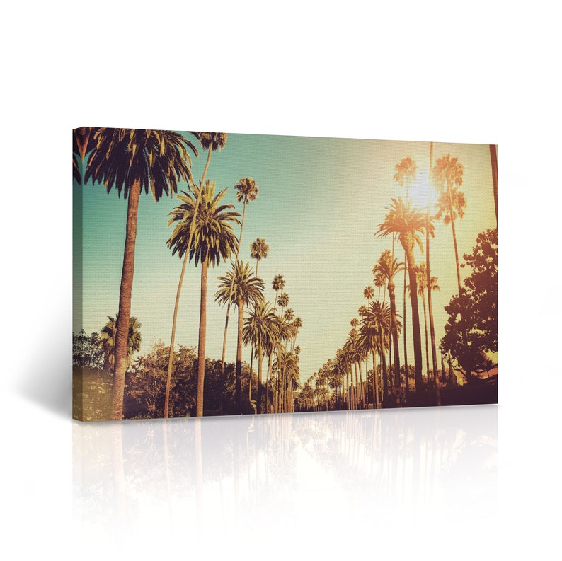 Los Angeles Wall Art Iconic Palm Tree Lined Street in - Etsy