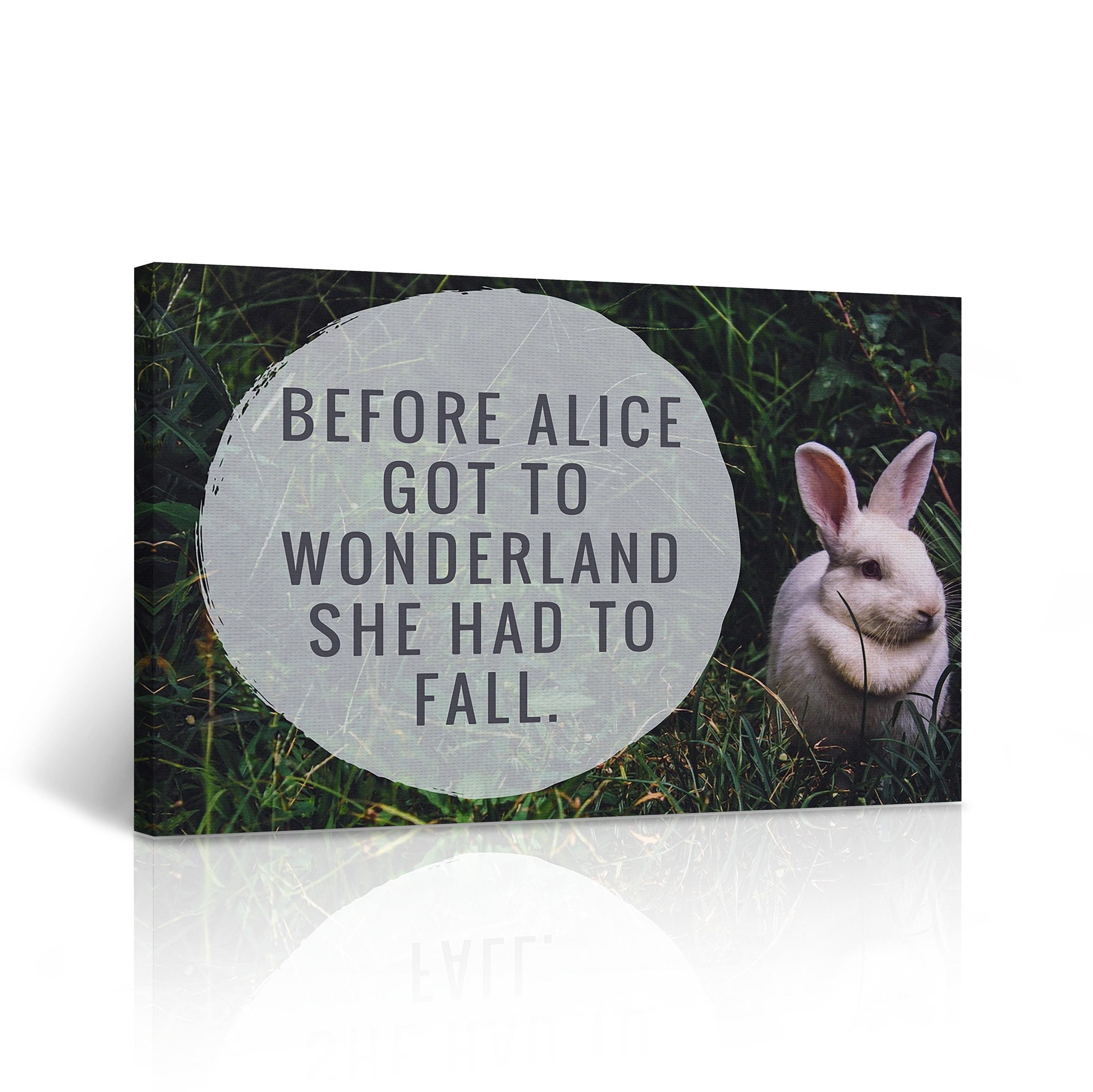 Before Alice Got To Wonderland She Had To Fall Quote CANVAS | Etsy