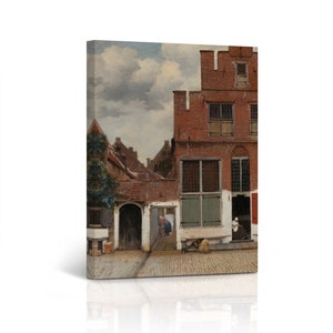 View of Houses in Delft the Little Street, Johannes Vermeer Classic Art ...