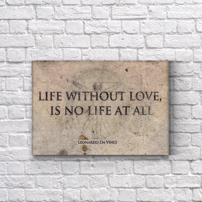 Life Without Love is No Life at All Quote CANVAS PRINT - Etsy