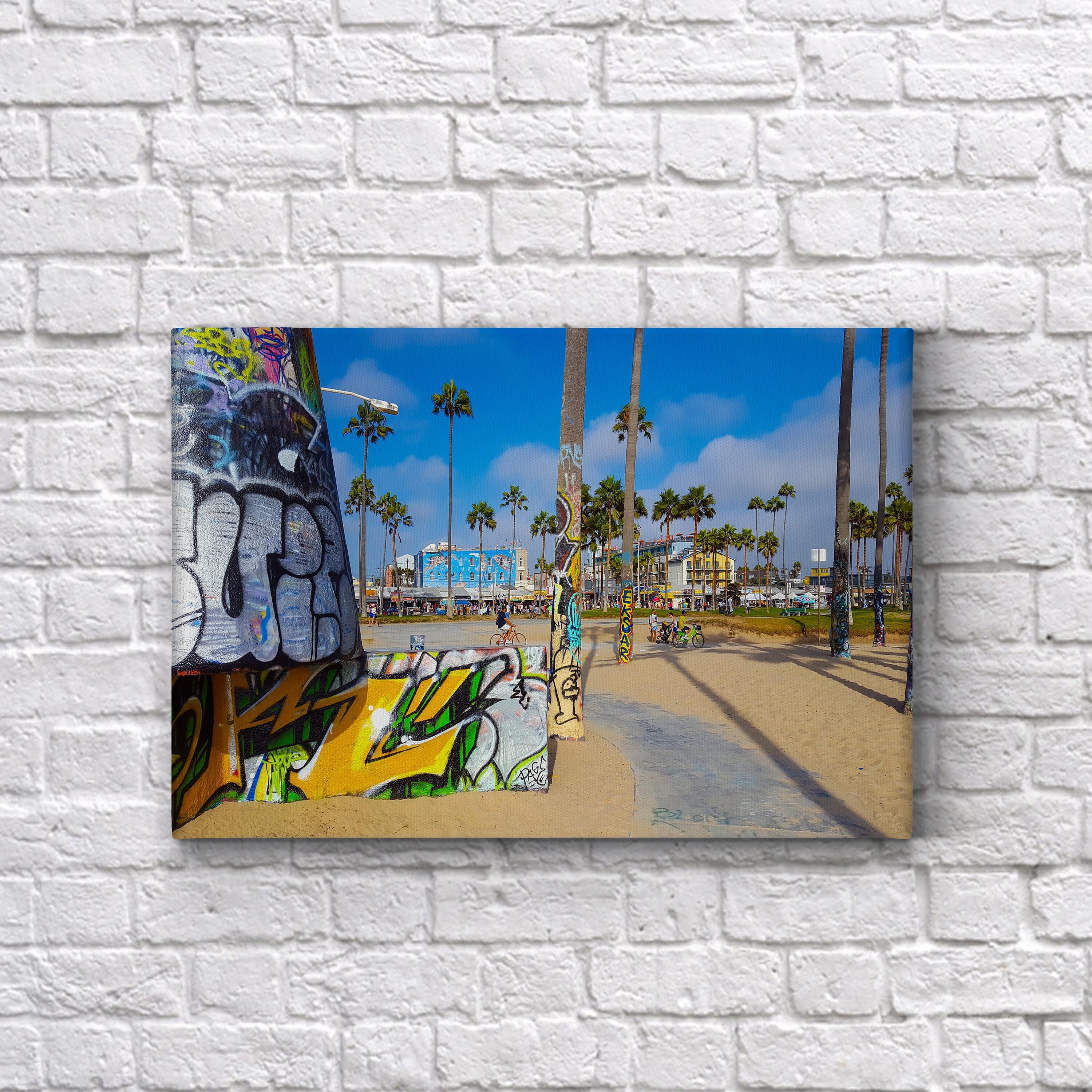 Los Angeles Wall Art Colorful Graffiti with Palm Trees at | Etsy