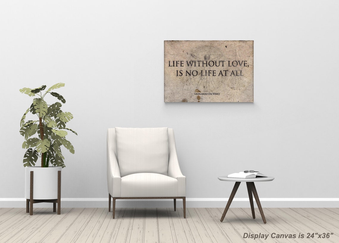 Life Without Love is No Life at All Quote CANVAS PRINT - Etsy