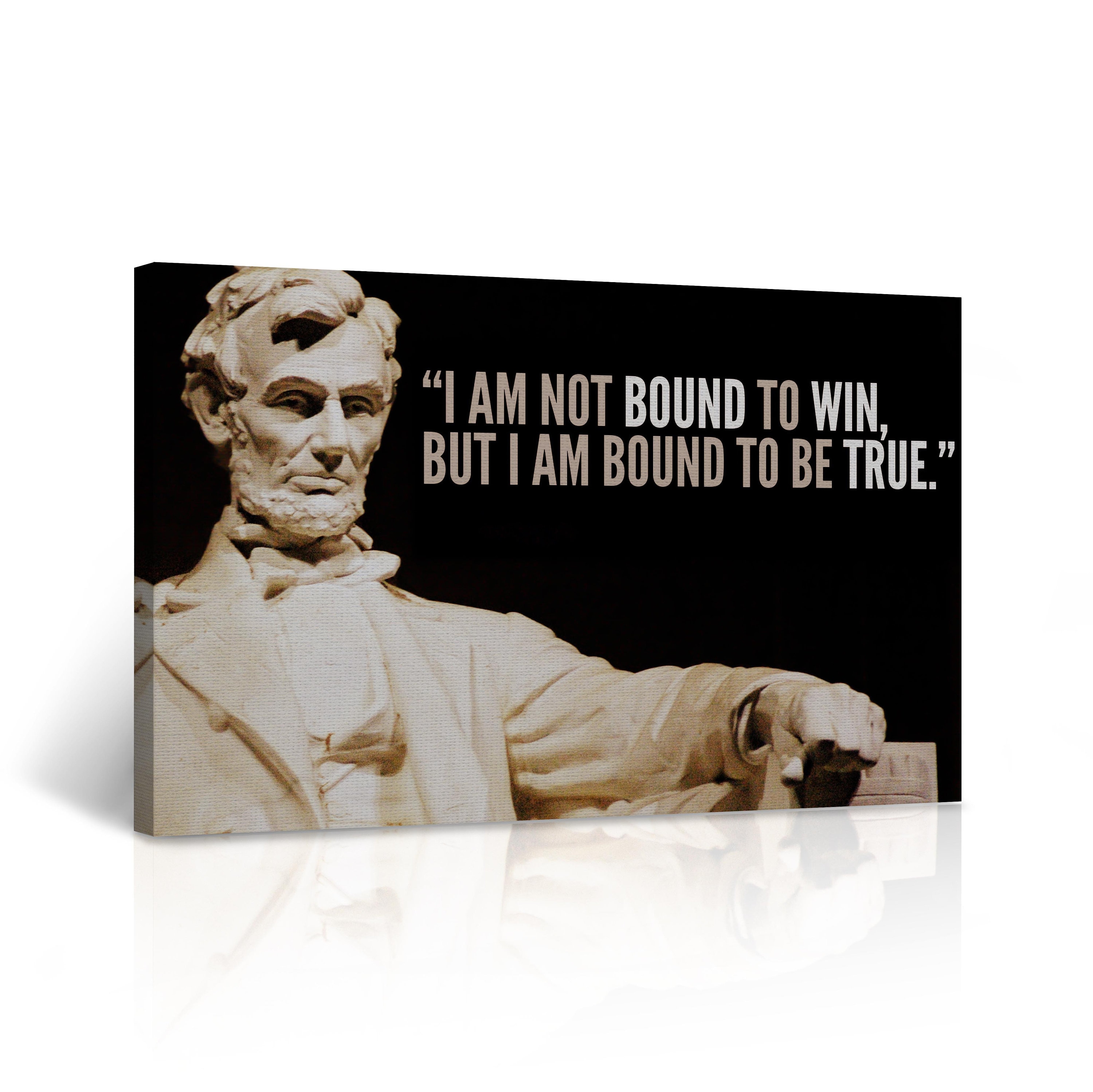 I Am Not Bound to Win But I Am Bound to Be True Quote CANVAS | Etsy