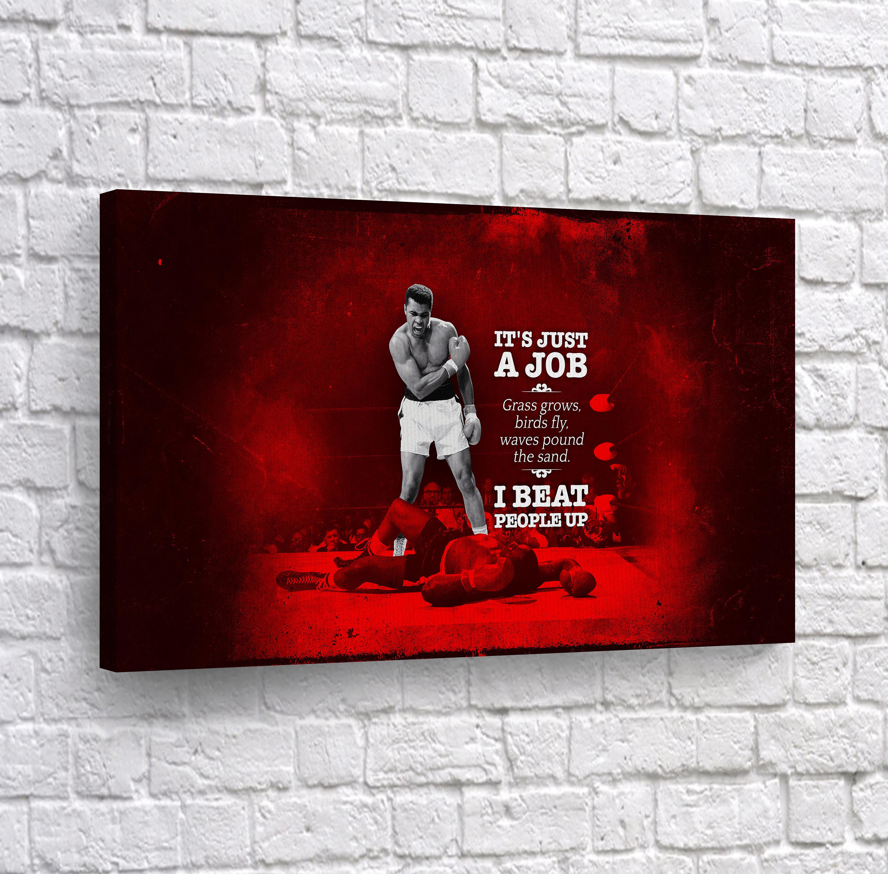 Muhammad Ali Vs Sonny Liston Knockout Canvas Wall Art Print - Etsy