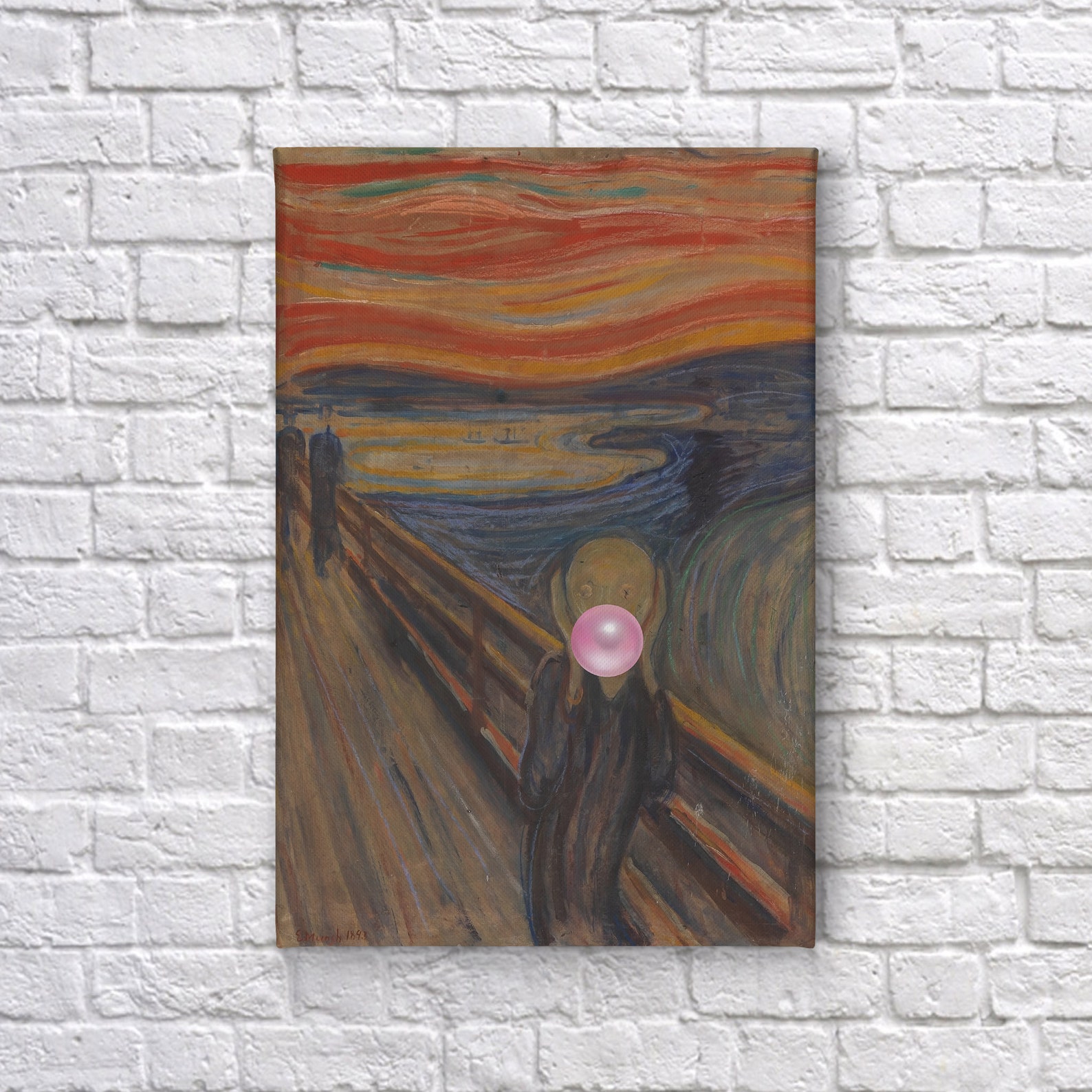 Edvard Munch's Masterpiece the Scream Pink Bubble Gum Famous Paintings ...