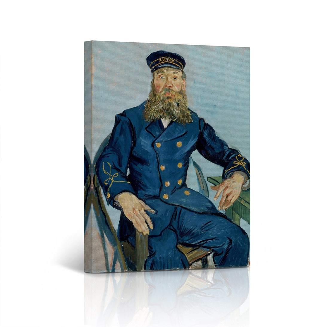 Portrait of the Postman Joseph Roulin 1888 by Vincent Van Gogh Canvas ...