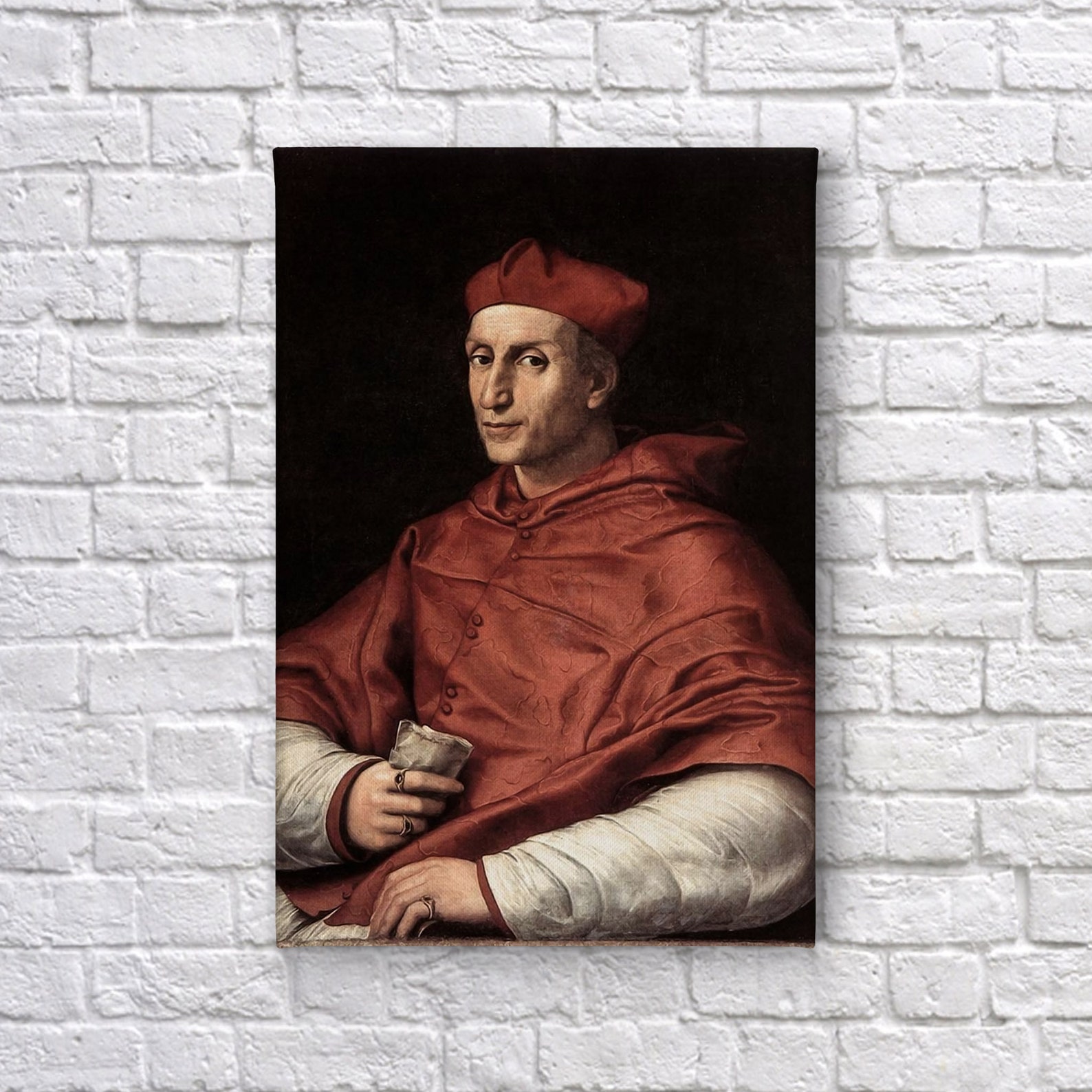 Portrait of Cardinal Bibbiena by Raphael Art Famous Reproduction Canvas ...