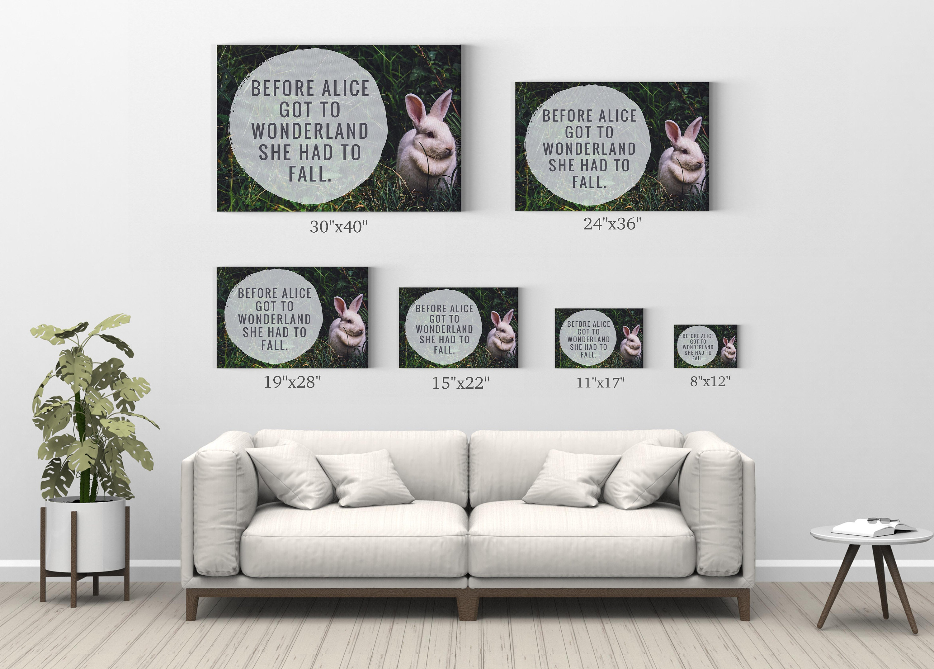 Before Alice Got To Wonderland She Had To Fall Quote CANVAS | Etsy
