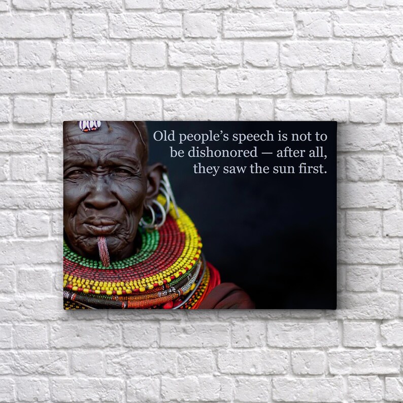 Old Peoples Speach is Not to Be Dishonored Quote CANVAS PRINT - Etsy