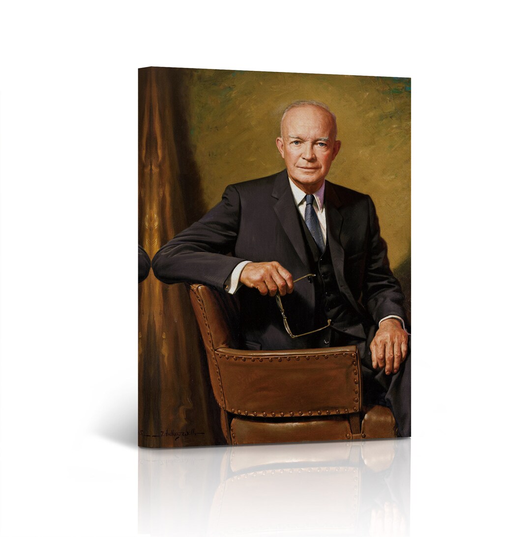 34th President of the United States of America Portrait of Dwight David ...
