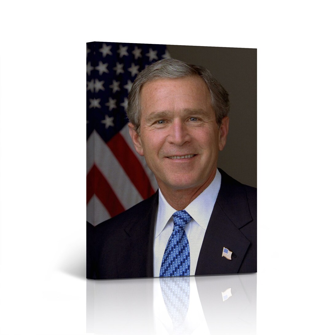 43rd President of the United States of America Portrait of - Etsy
