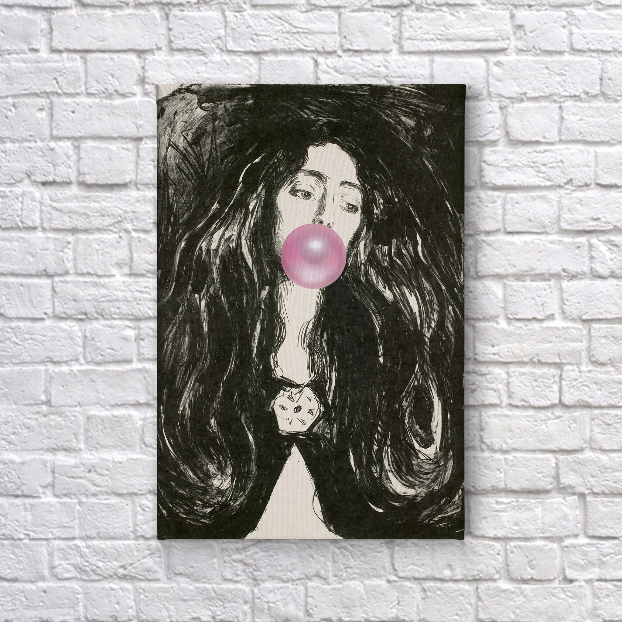 Edvard Munch's Masterpiece the Brooch Eva Mudocci Pink Bubble Gum ...