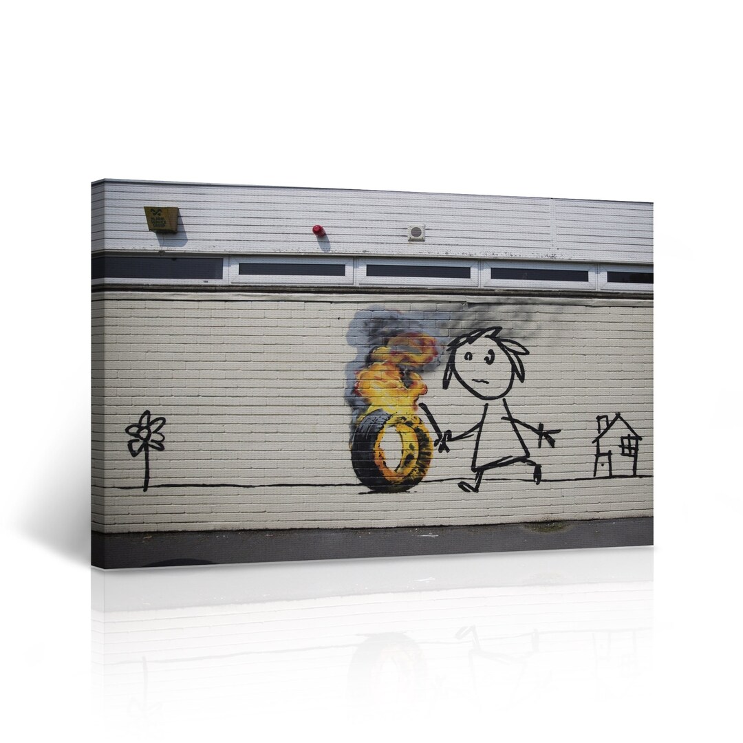 Banksy Canvas Wall Art Bristol School Graffiti UK Graffiti Artwork Wall ...