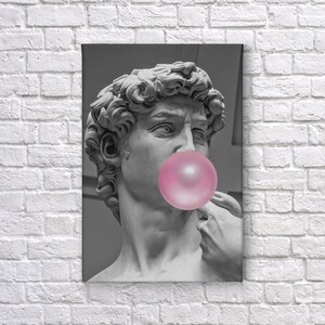 Michelangelo's Masterpiece Statue of David Pink Bubble Gum Famous ...