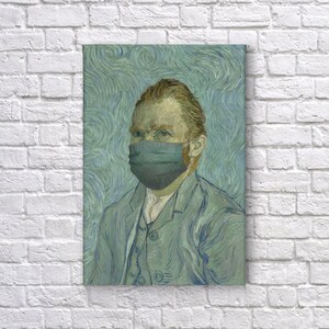 Vincent Van Gogh's Masterpiece Self Portrait Wearing Mask Pandemic ...