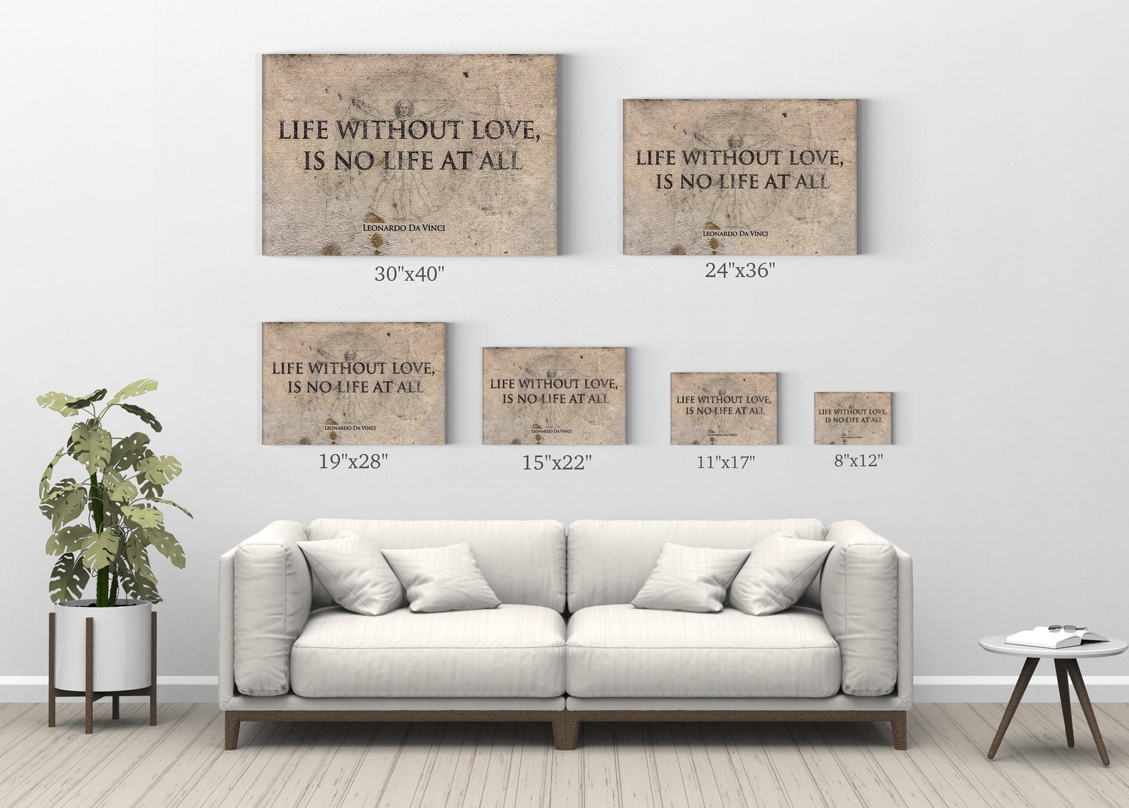 Life Without Love is No Life at All Quote CANVAS PRINT - Etsy