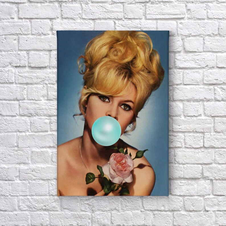 Brigitte Bardot Teal Blue Bubble Gum Chewing Gum Colored - Etsy