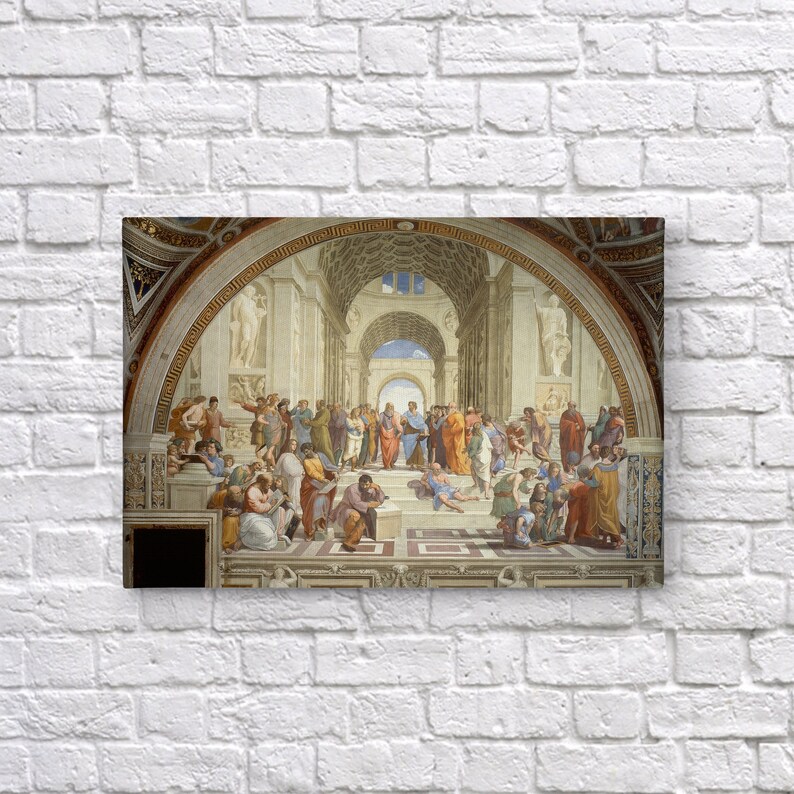 The School of Athens by Raphael Art Fresco Paint Reproduction | Etsy