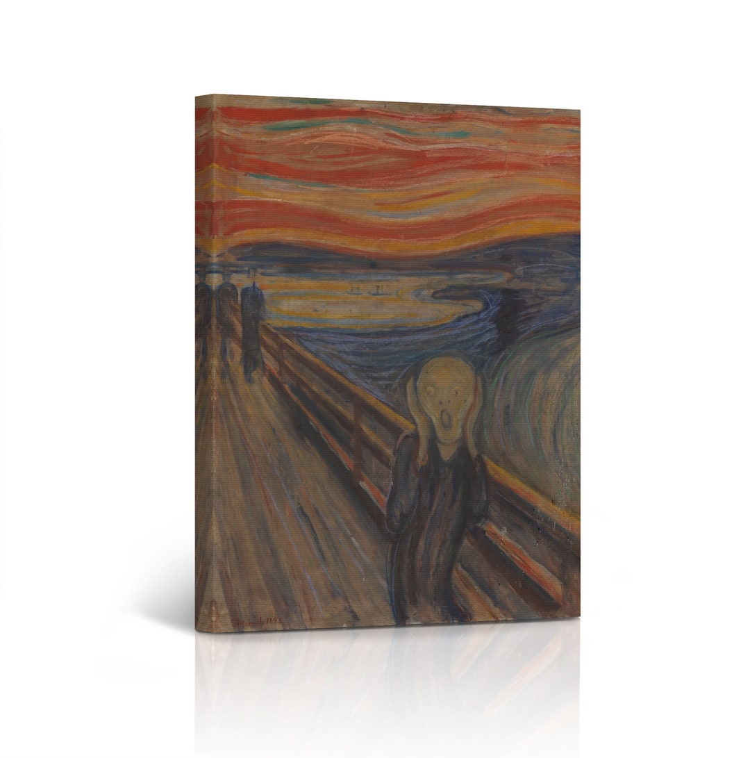 The Scream, Edvard Munch Classic Art Reproduction Canvas Wall Art Print ...