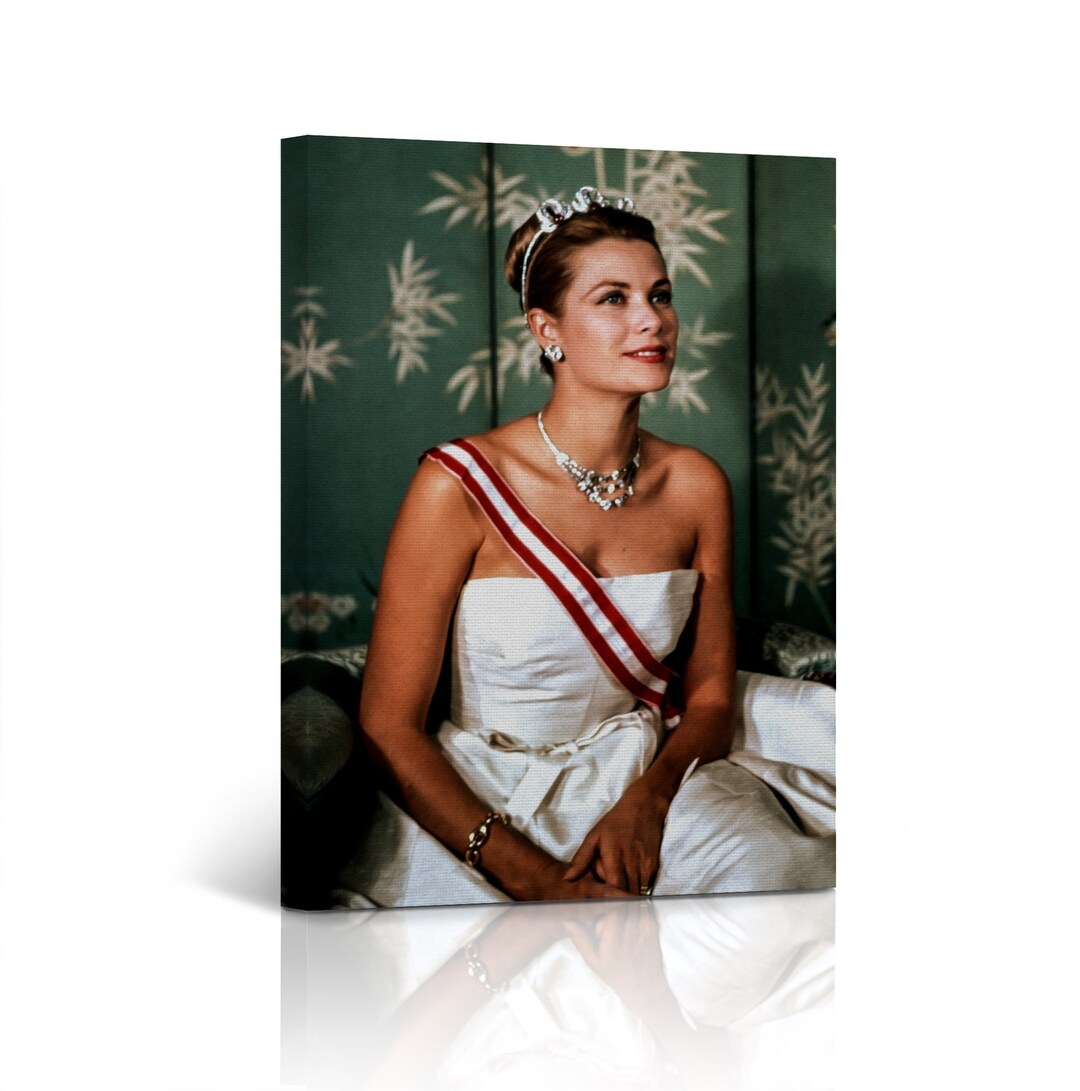 Princess Grace Kelly in 1959 Colored Vintage Wall Art Canvas Print ...
