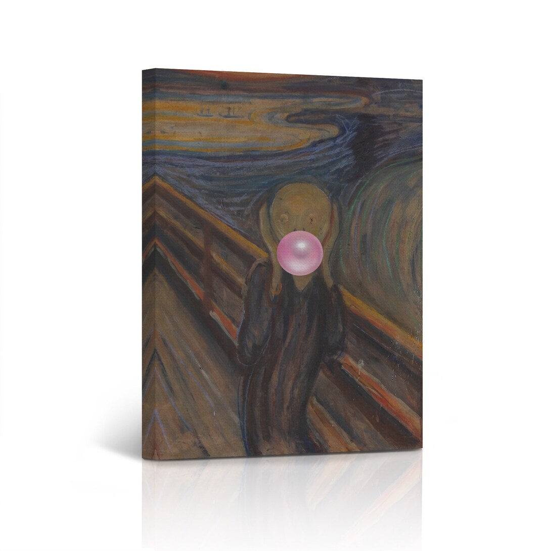 Edvard Munch's Masterpiece, the Scream Pink Bubble Gum Famous Paintings ...