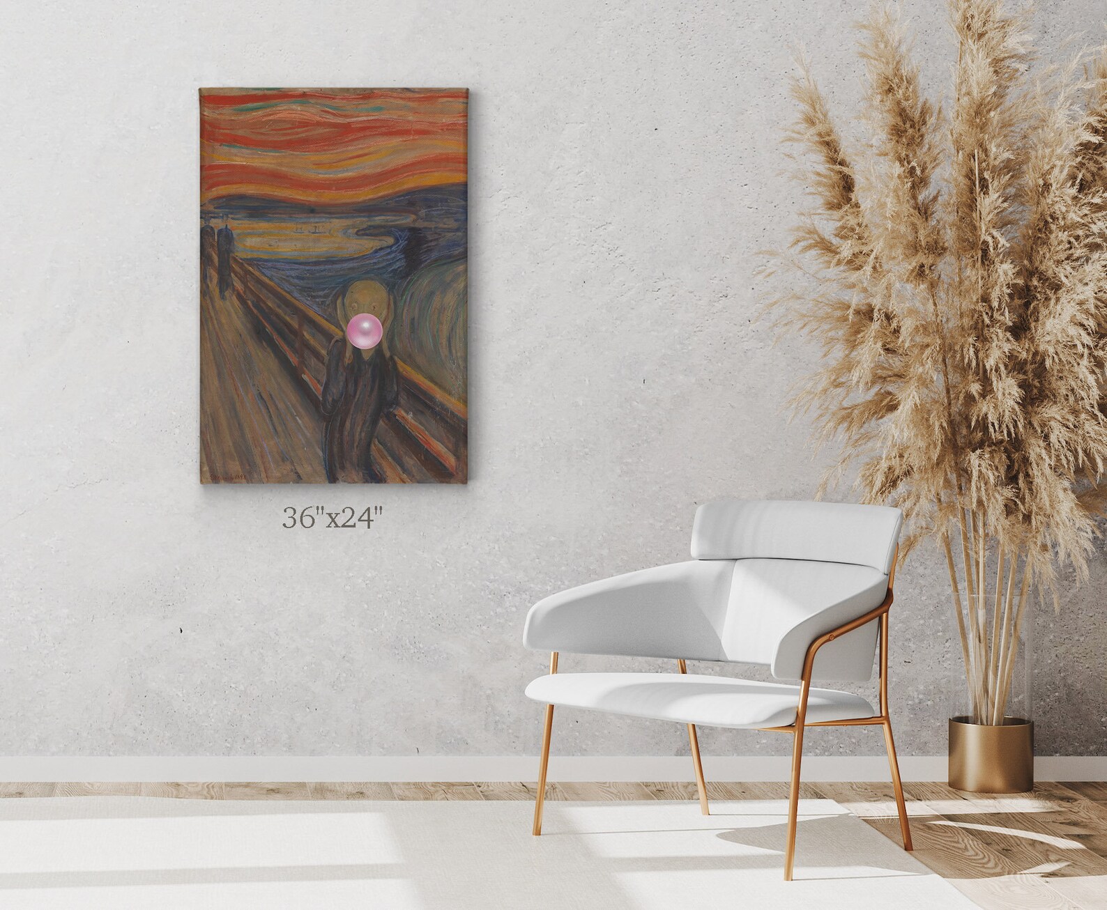Edvard Munch's Masterpiece the Scream Pink Bubble Gum Famous Paintings ...