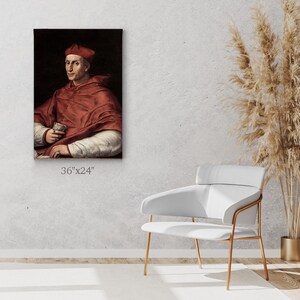 Portrait of Cardinal Bibbiena by Raphael Art Famous Reproduction Canvas ...
