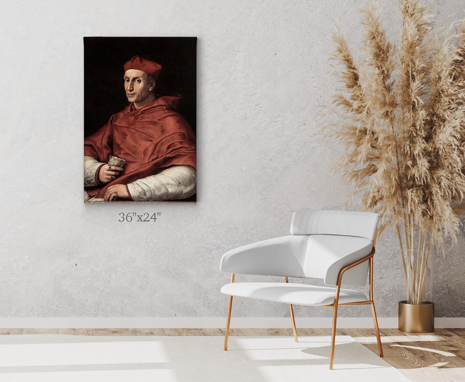 Portrait of Cardinal Bibbiena by Raphael Art Famous Reproduction Canvas ...
