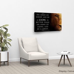 An Army Sheep Led by A Lion is Better Than an Army Led by Sheep Quote ...