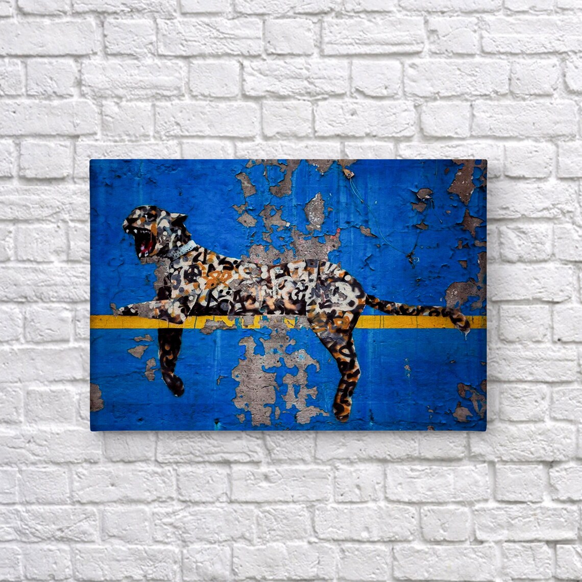 Banksy Canvas Wall Art Zoo Stadium Tiger Graffiti NYC USA - Etsy