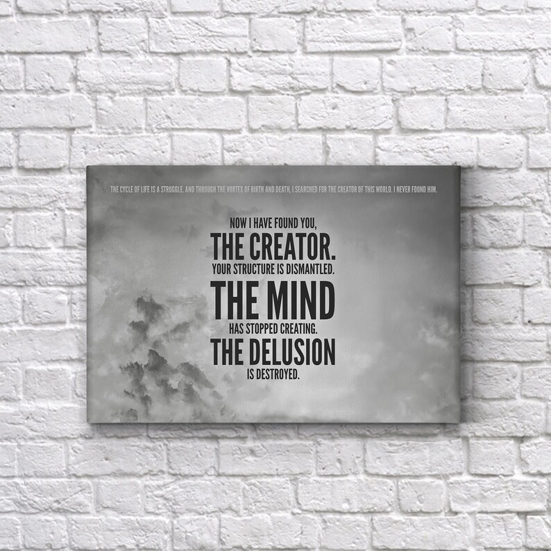 The Mind Has Stop Creating the Delusion is Destroyed Quote - Etsy