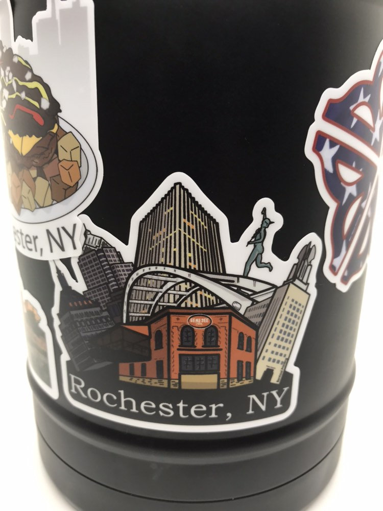 Rochester New York Landmarks Sticker Decal Free Shipping | Etsy