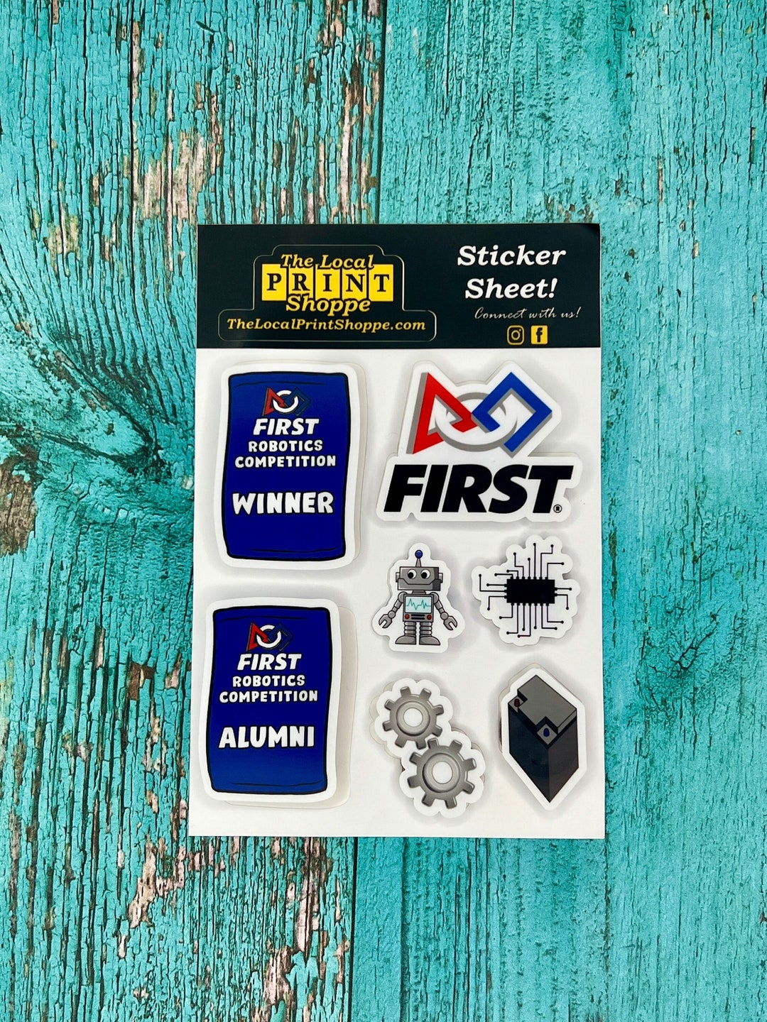 First Robotics Sticker Sheet, Waterproof Sticker Decal, Free Shipping ...