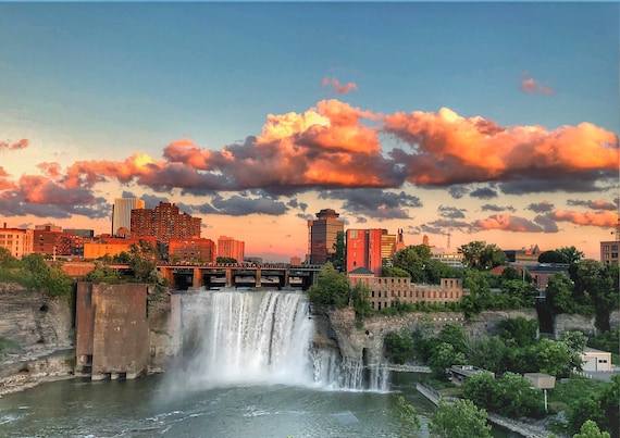 High Falls at Sunset Rochester NY Photo Print | Etsy