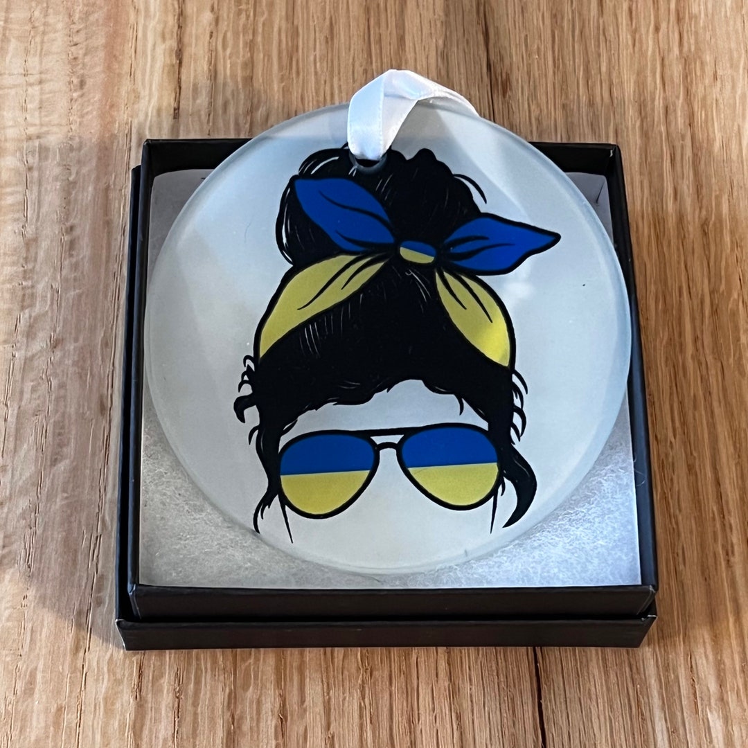 Ukrainian Girl Glass Ornament / Suncatcher A Portion of This Items ...